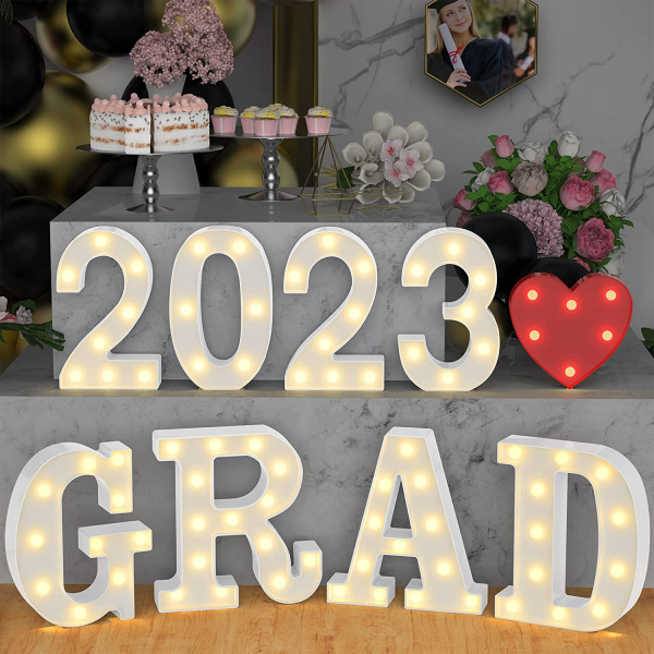 Graduation Decorations Class of 2023 - 8 LED Long Marquee Light Up ...