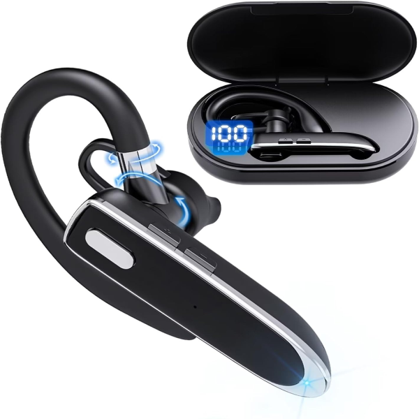 Bluetooth Headset V5.2, Wireless Headset with Mic, Driving Headset with ...